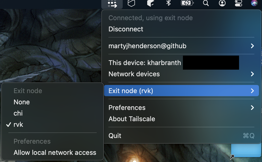 Tailscale Exit Nodes